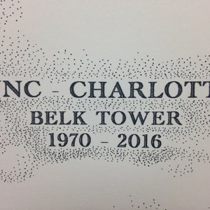 UNC Charlotte 8x10 Print of Belk Tower - Etsy