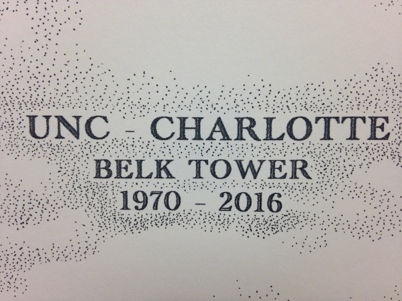 UNC Charlotte 8x10 Print of Belk Tower - Etsy