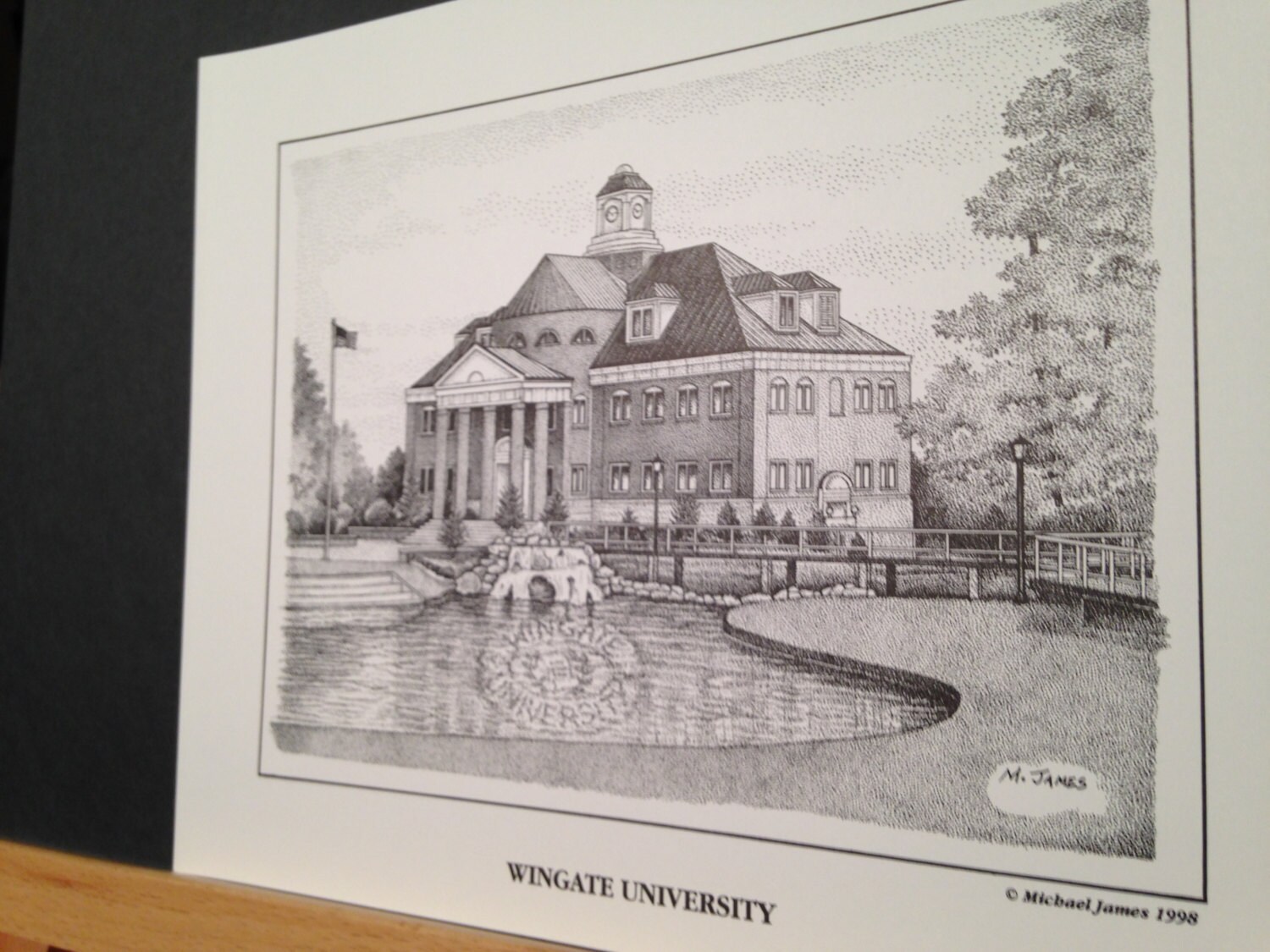 Wingate University 8x10 Print of Stegall Building | Etsy