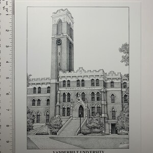 Vanderbilt - Kirkland Hall 11"x14" Size Scene - Etsy