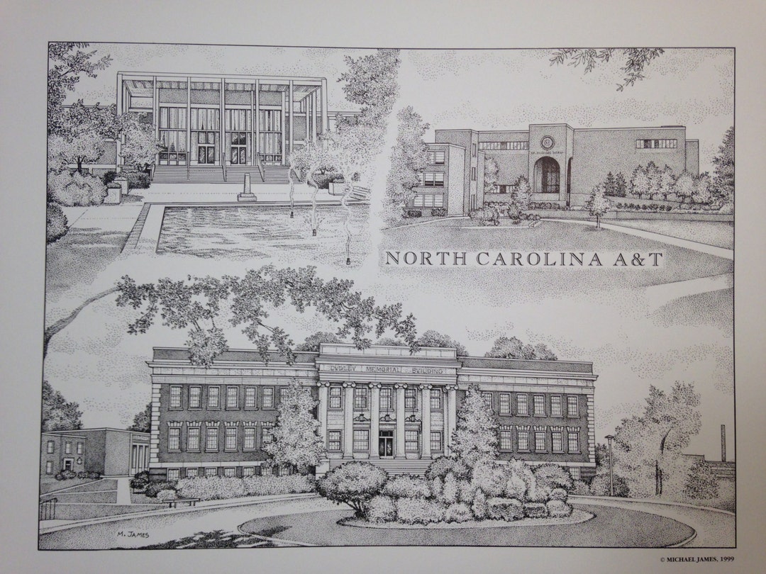 North Carolina A&T 11x14 Collage Print - Etsy