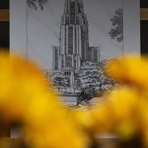 University of Pittsburgh - Cathedral of Learning 11"x14" Pen and Ink ...
