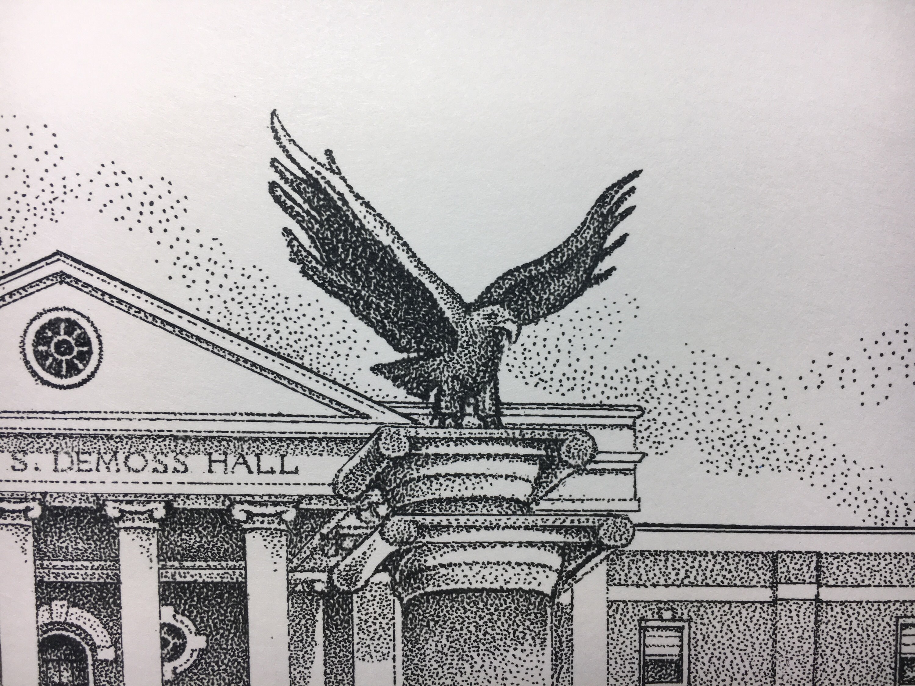 Liberty University Demoss Hall 11x14 Pen and Ink - Etsy Israel