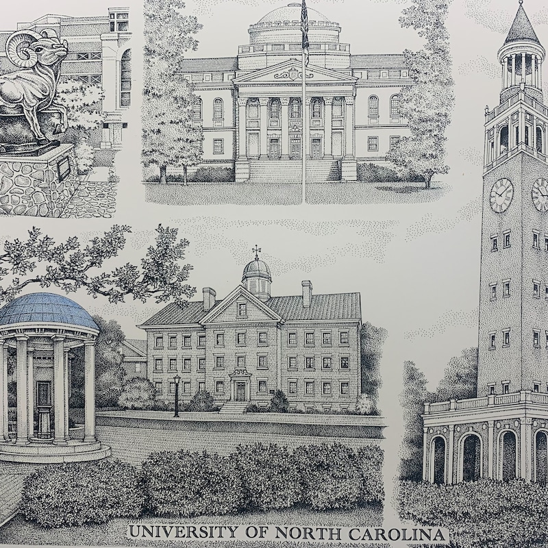 Unc Carolina Poster - Etsy