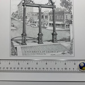 Georgia 11x14 Pen & Ink Drawing of the Arch - Etsy