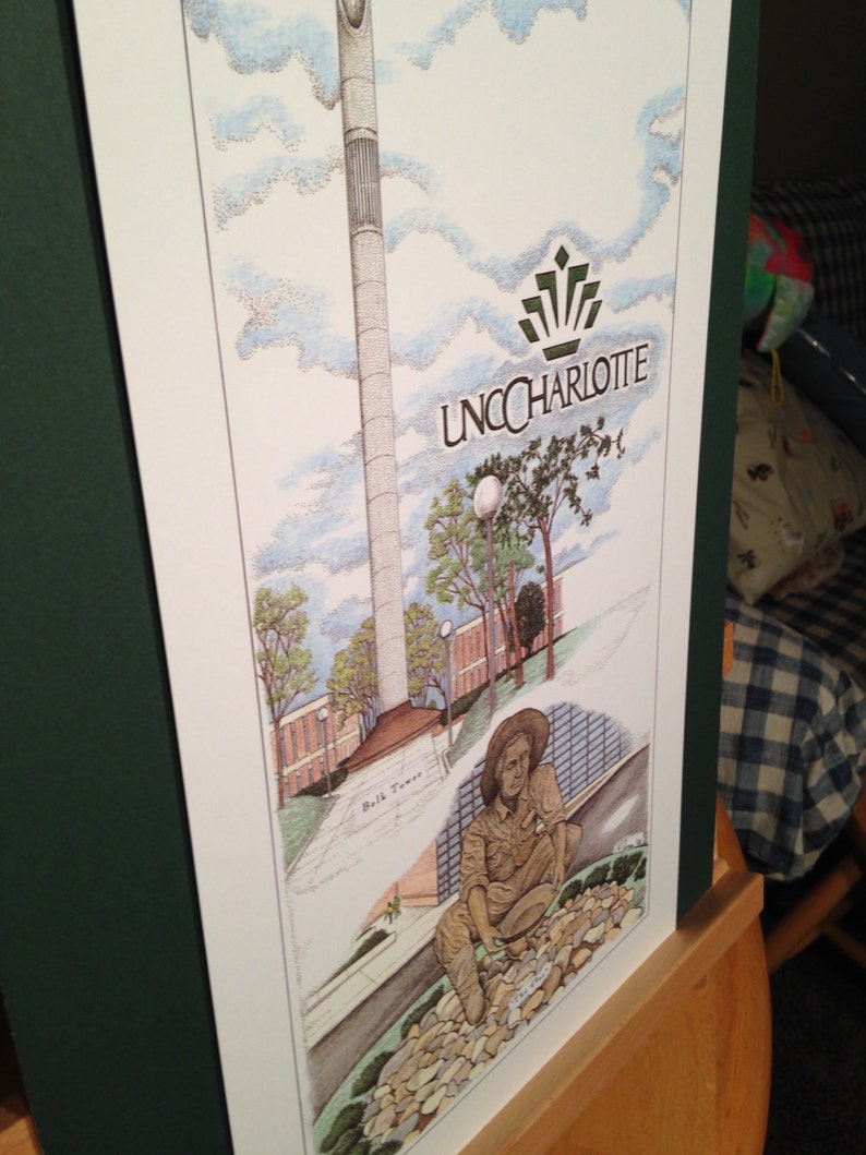 UNC Charlotte - Color Print - Etsy