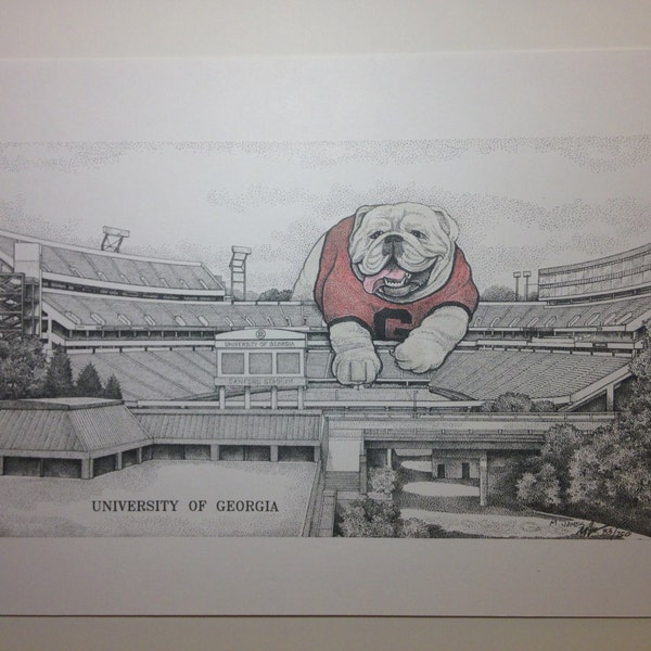Georgia Bulldog Stadium Png - Etsy