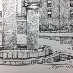 Liberty University - Demoss Hall 11"x14" Pen and Ink Print - Etsy