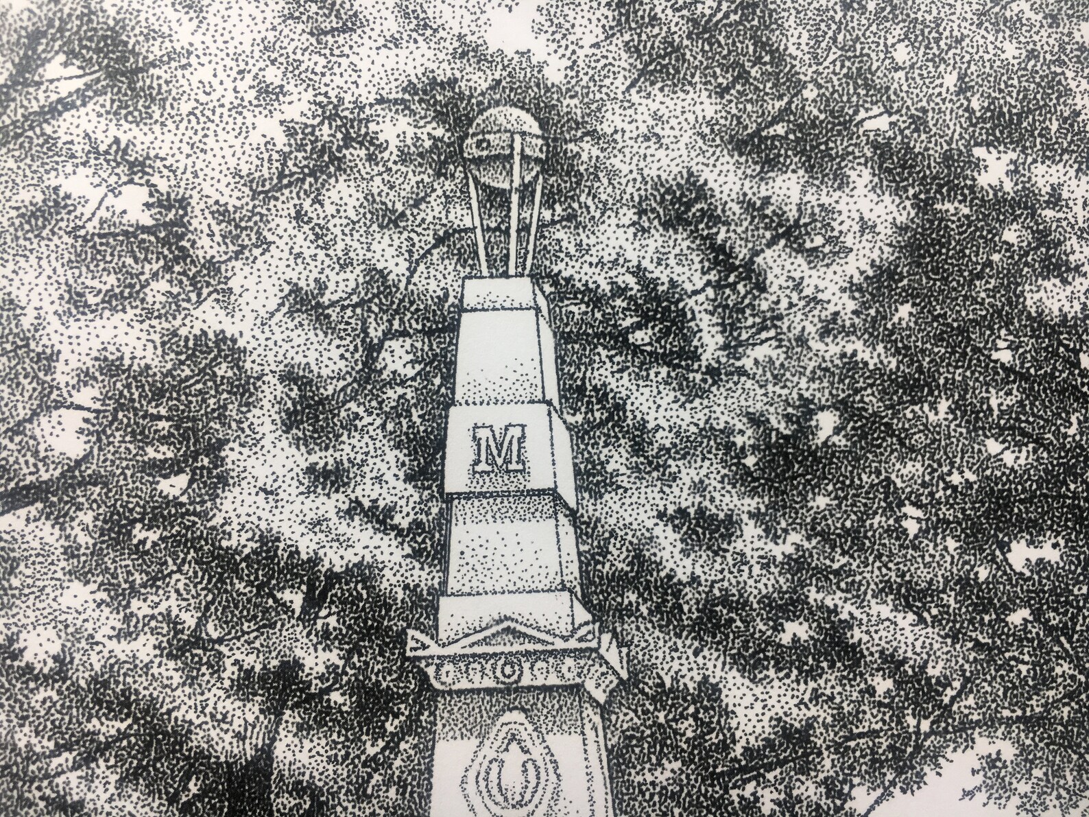 South Carolina Horseshoe Maxcy Monument 8"x10" Drawing-pen and Ink ...