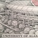Alabama Football Stadium 11x17 Pen and Ink Print With Hand-colored ...
