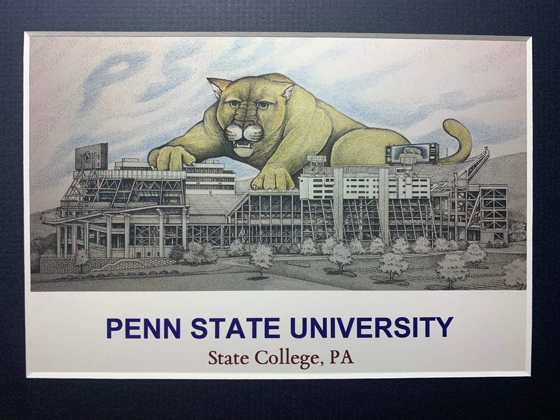 Penn State Football Stadium 11x17 Pen and Ink - Etsy