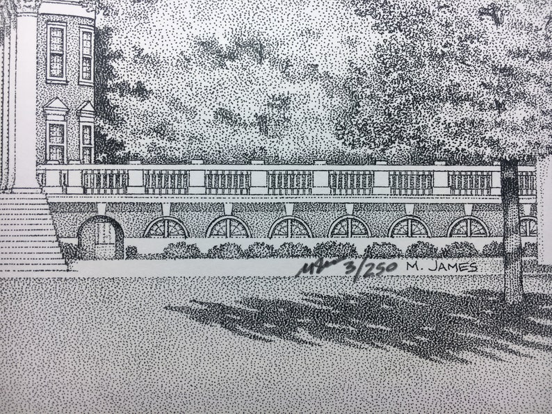 University of Virginia Rotunda Pen and Ink Drawing - Etsy