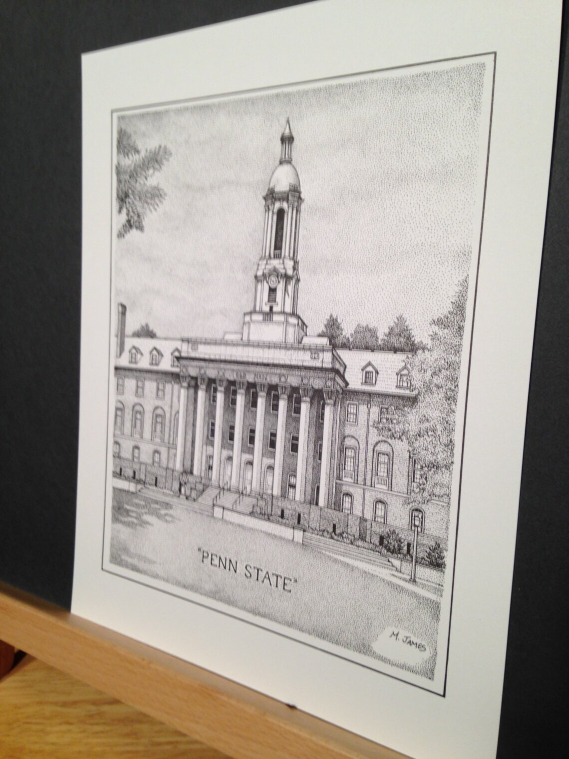 Penn State 8x10 Pen and Ink Print of Old Main - Etsy