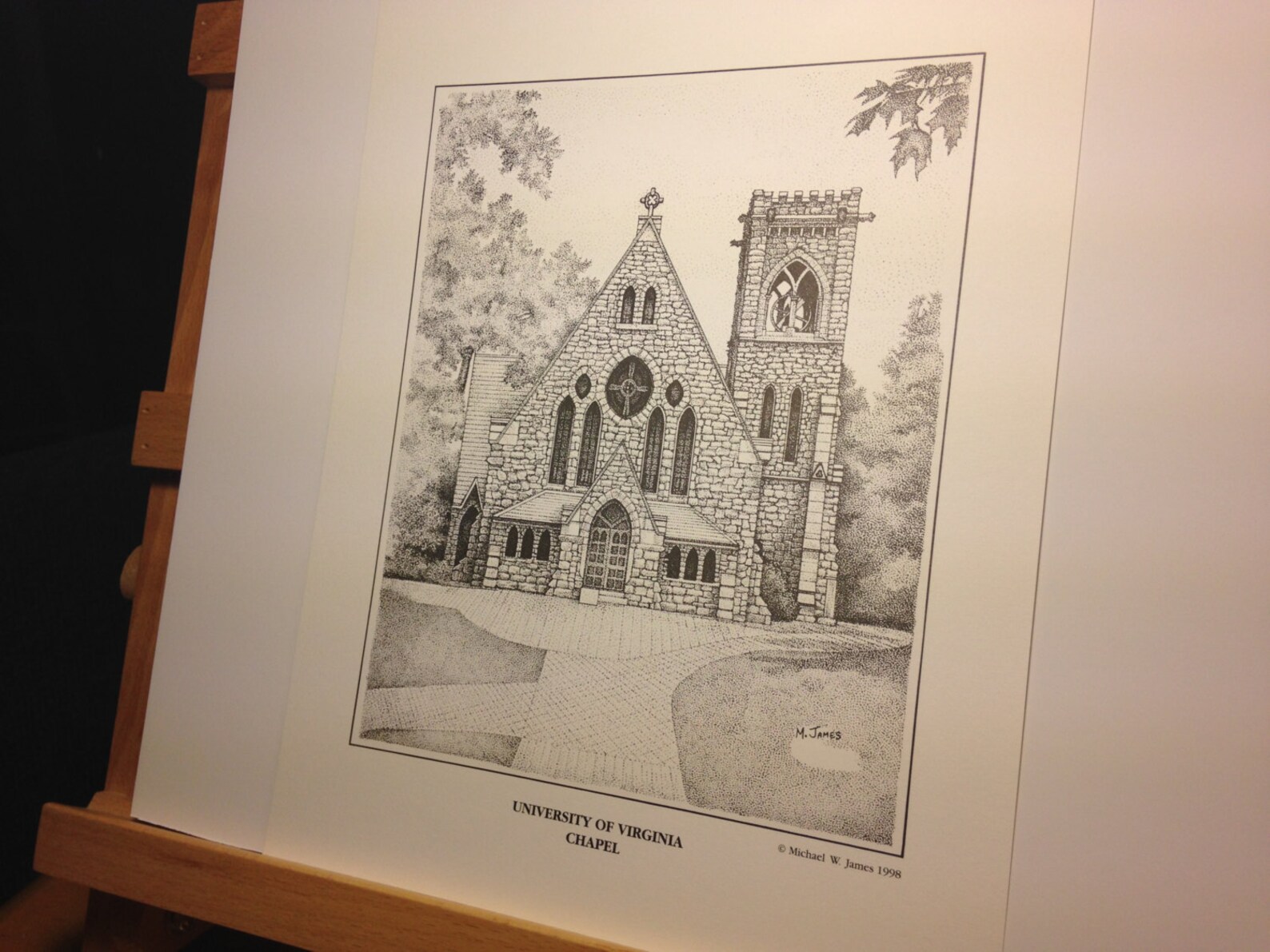 Virginia Chapel Pen and Ink Print - Etsy