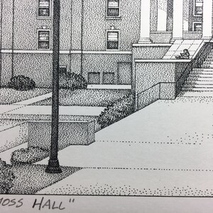 Liberty University - Demoss Hall 11"x14" Pen and Ink Print - Etsy