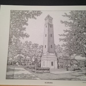 Alabama 11x14 Pen and Ink Print - Etsy