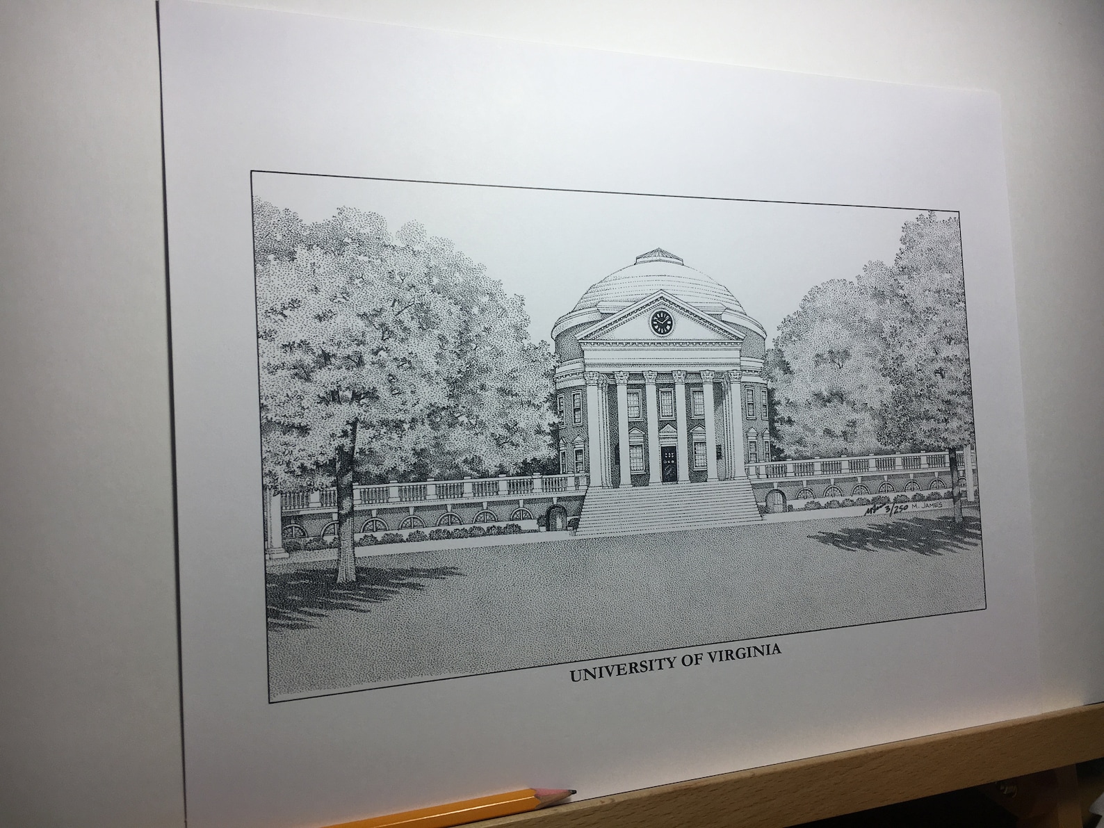 University of Virginia Rotunda Pen and Ink Drawing - Etsy