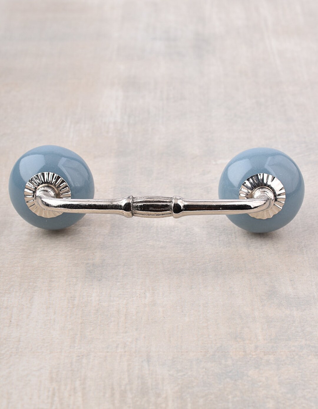 Solid Cadet Blue Color Ceramic Cabinet Pull sold in Sets - Etsy