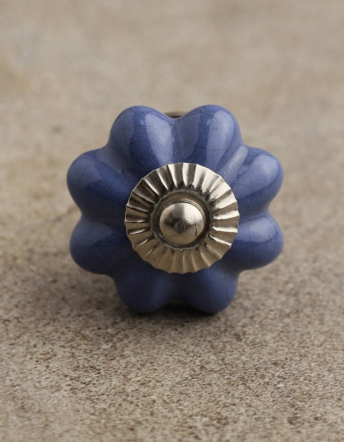 Purple Flower Ceramic Cabinet Knobs | Floral Furniture Door Knobs Set ...