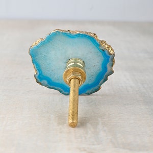 Assorted Shape Blue Agate Stone Cabinet Drawer Dresser Knob sold in Sets - Etsy