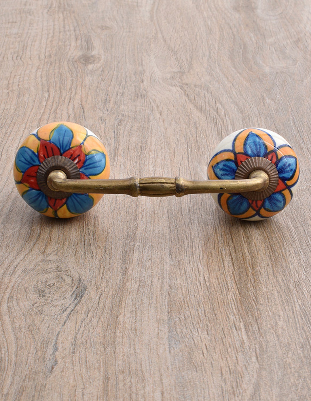 Floral Ceramic Kitchen Cabinet Pulls: Vintage Style Drawer Handles - Etsy