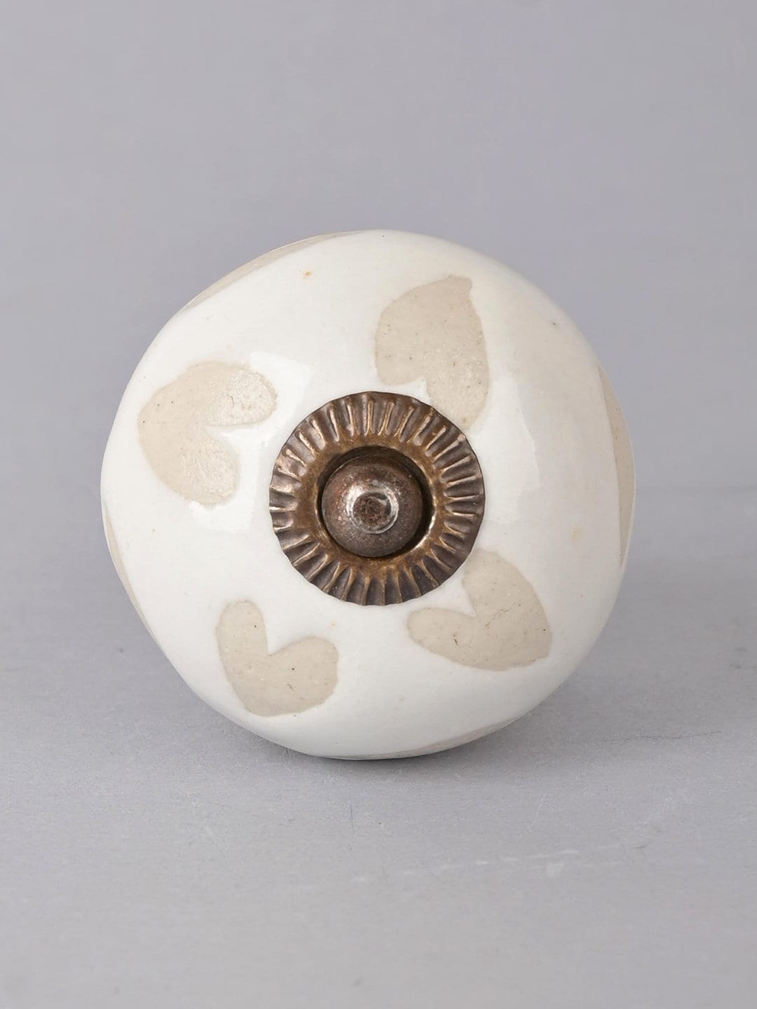 Handmade Decorative Round Shape Heart Design on off White Base | Unique ...