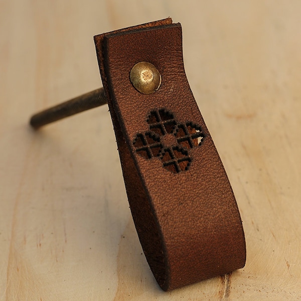 Leather Drawer Knobs - Etsy