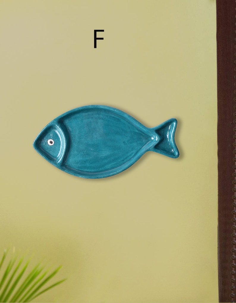 Blue Pottery Flying Fish Wall Plate: Handcrafted Ceramic Decor - Etsy