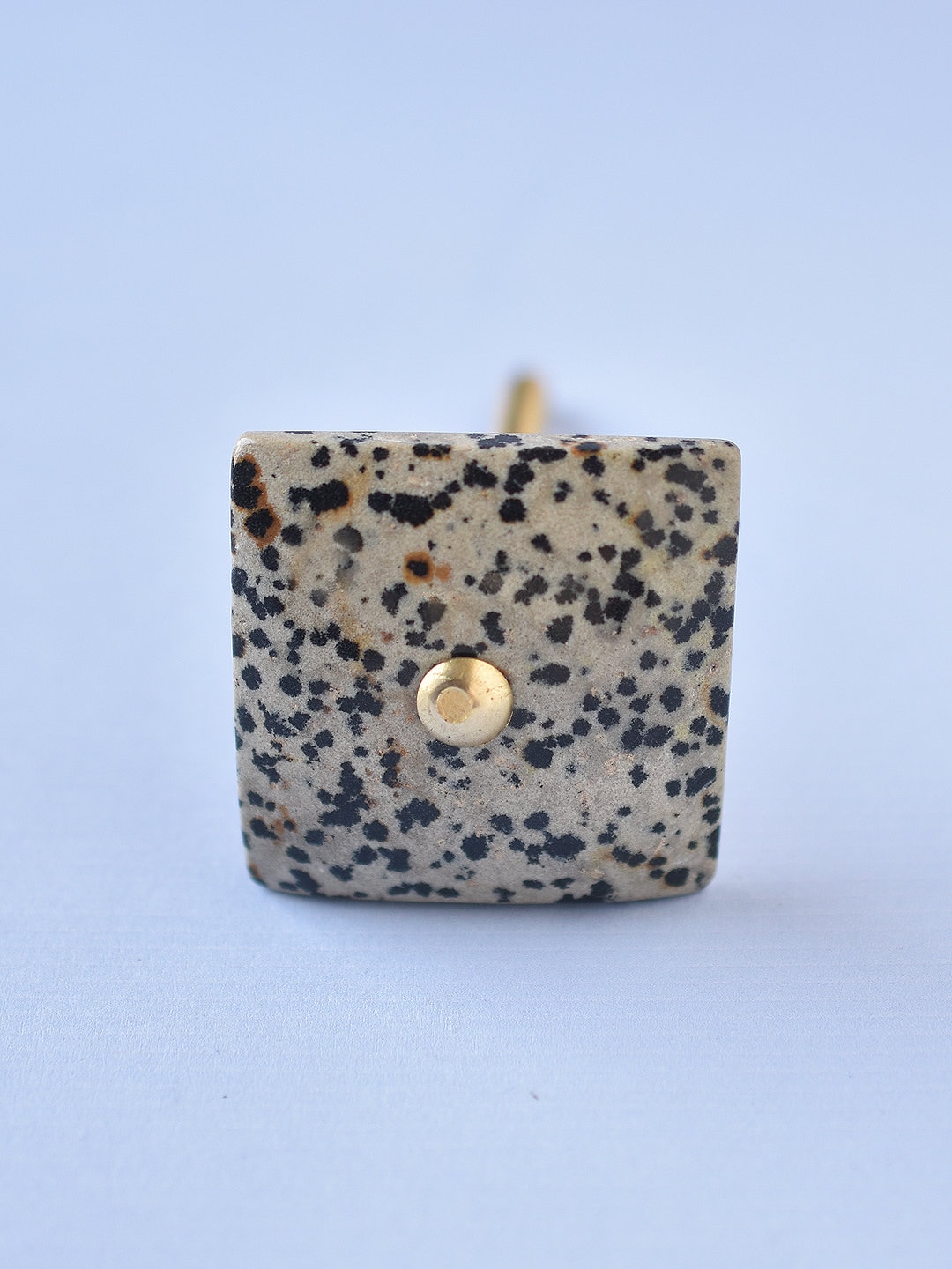 Square Dalmatian Jasper Natural Gemstone Cabinet Furniture Knobs, Kitchen Cabinet Knobs, Luxury ...