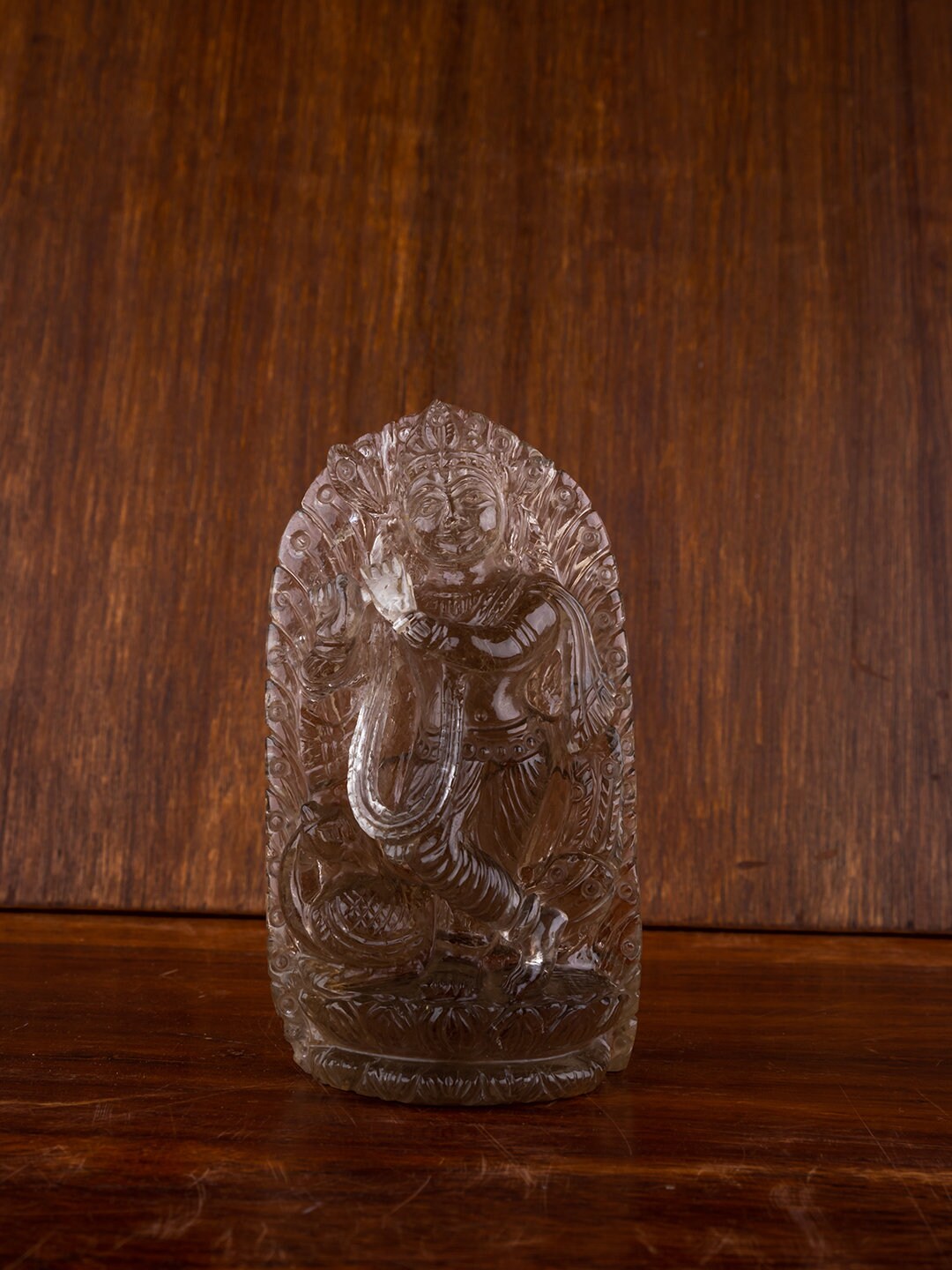 Smoky Rutile Krishna Idol: Hindu God Vishnu Avatar (4"x2.50") - Etsy