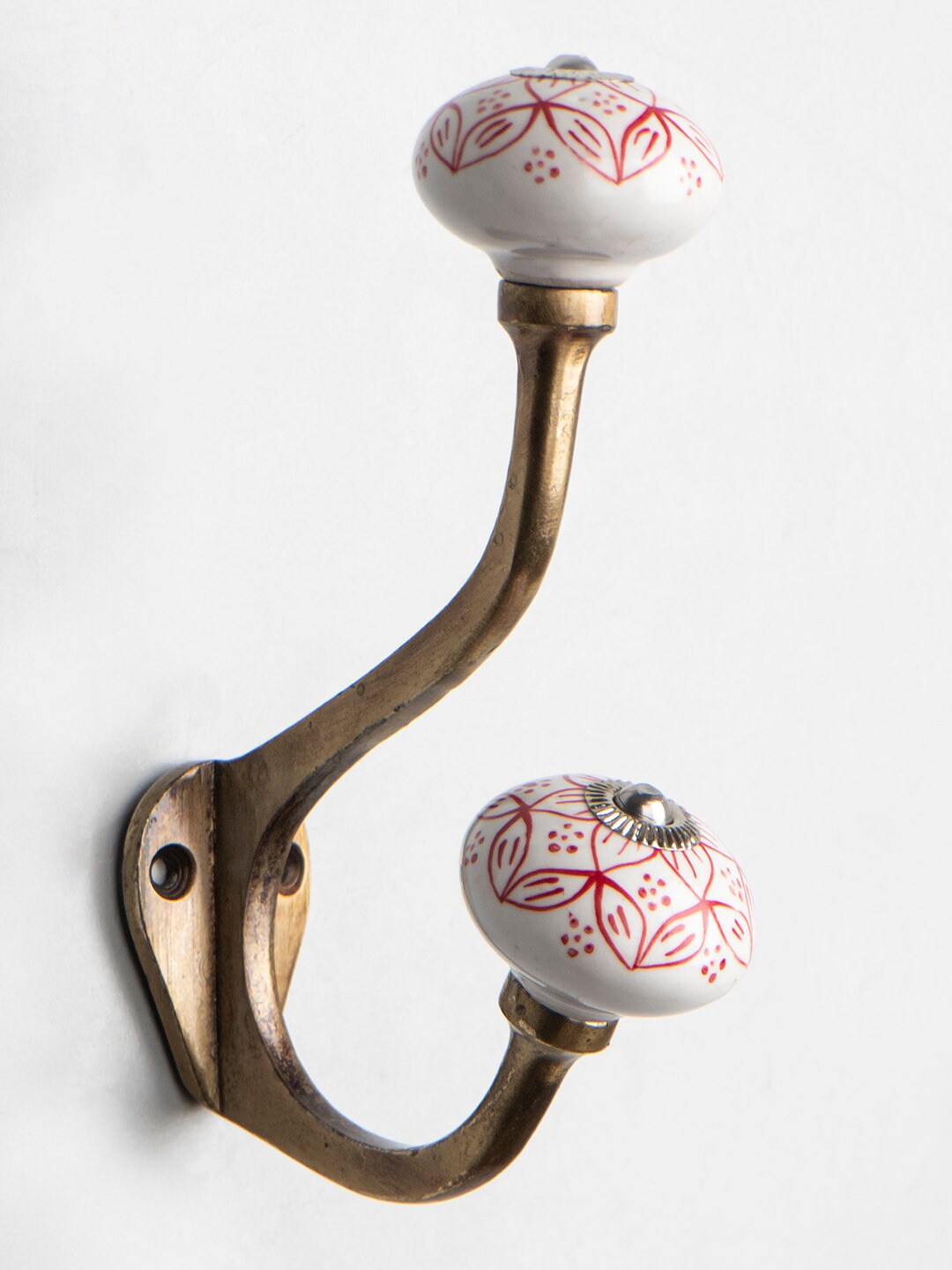 Handmade Ceramic Wall Hanger Vintage Coat Rack Metal Wall Hooks ...
