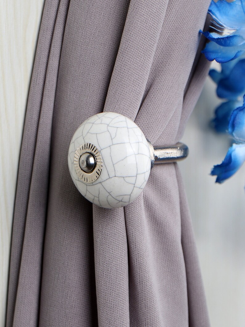 Hand Painted Ceramic Curtain Tie Back Hook: Antique Style (sold in Sets ...