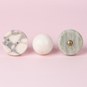 Assorted Shape Cabinet Drawer Marble Stone Knobs Instant Makeover to ...