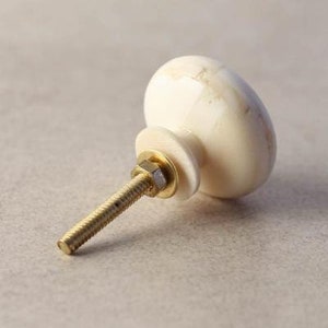 Designer Solid White Resin Bone Drawer Cabinet Knob - Modern Decorative ...