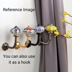 Handmade Solid Red Color Round Shape Design Curtain Tie Back Hook ...