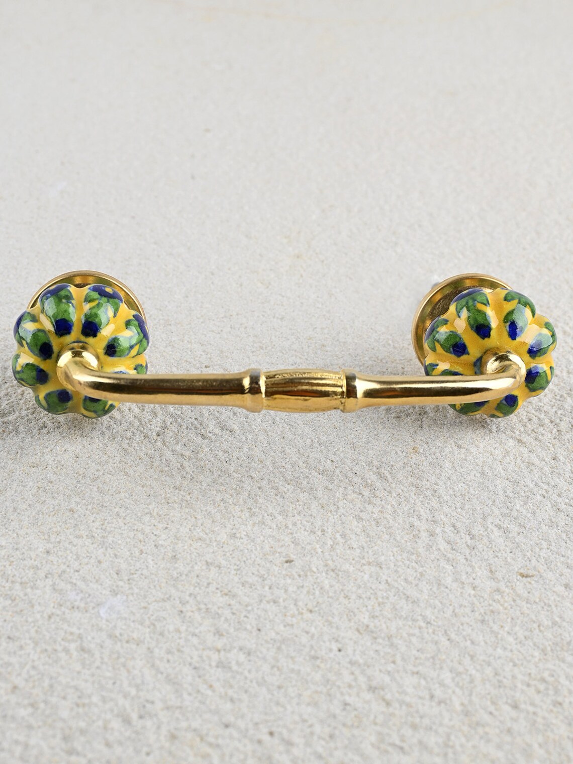 Green Design With Yellow Base Kitchen Handle Drawer Pull (sold in Sets ...