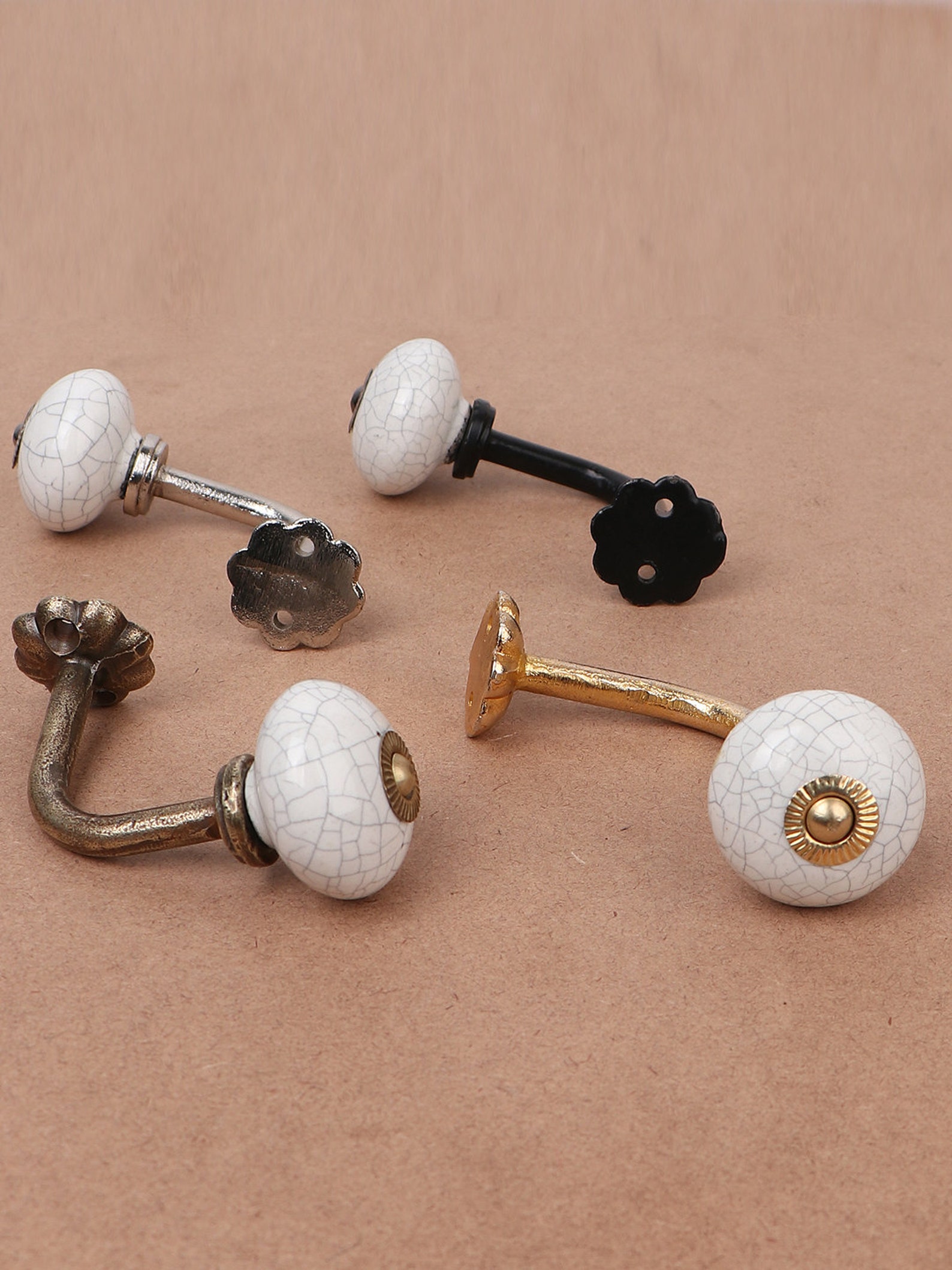 Hand Painted Ceramic Curtain Tie Back Hook: Antique Style (sold in Sets ...