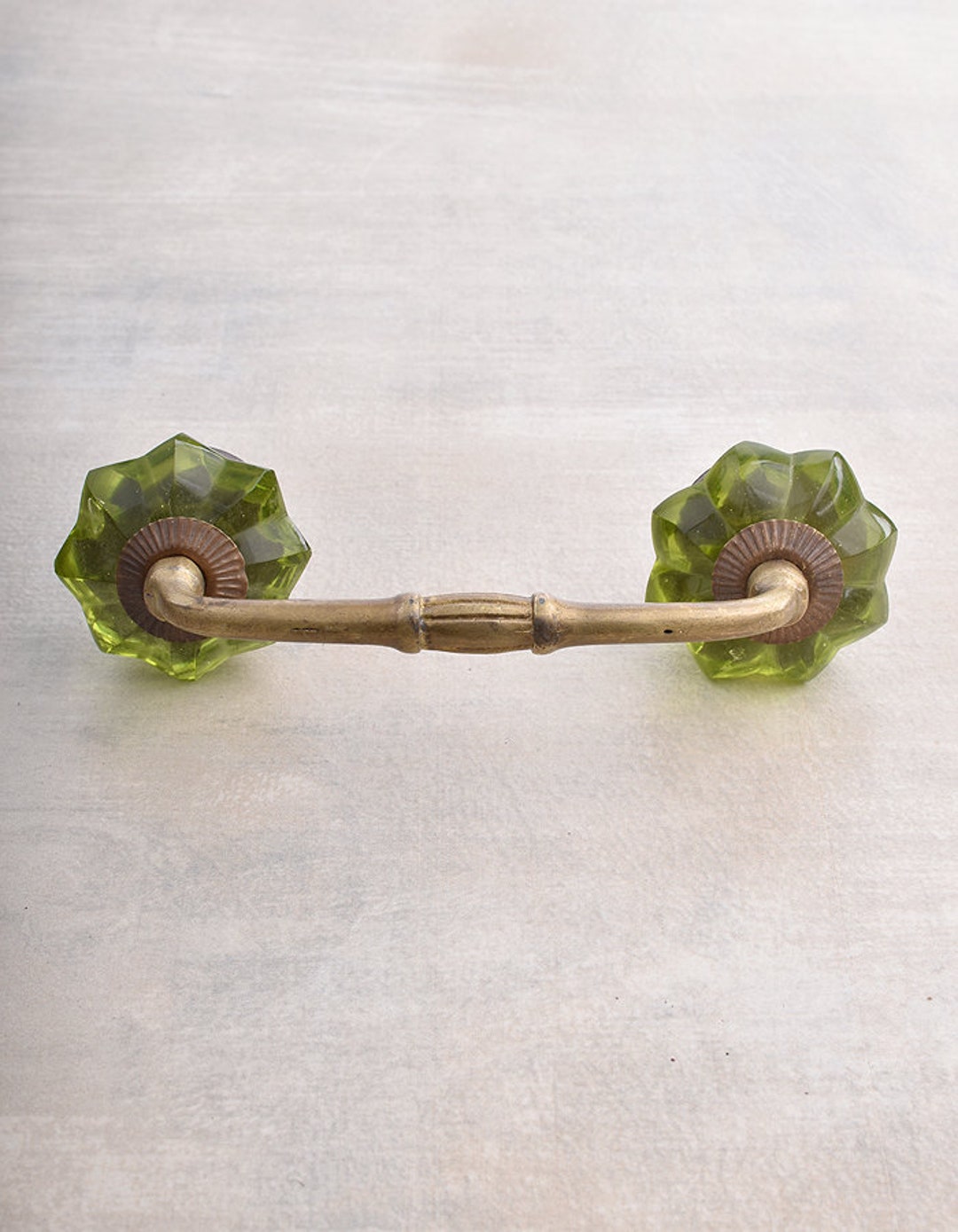 Crystal Light Green Flower Wardrobe Cabinet Dresser Pull sold in Sets ...