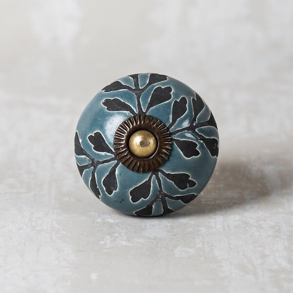 Teal Knobs - Etsy