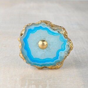 Assorted Shape Blue Agate Stone Cabinet Drawer Dresser Knob sold in Sets - Etsy