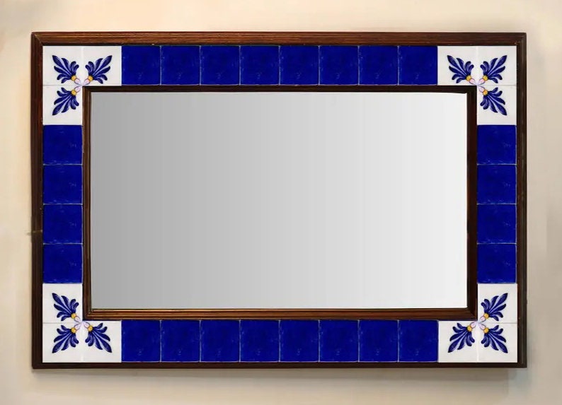 Decorative Wall Mirror With Ceramic Tile 16 X 24 Inch - Etsy