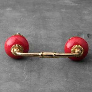 Red Color Wardrobe Ceramic Cabinet Pull (sold in Sets) - Etsy