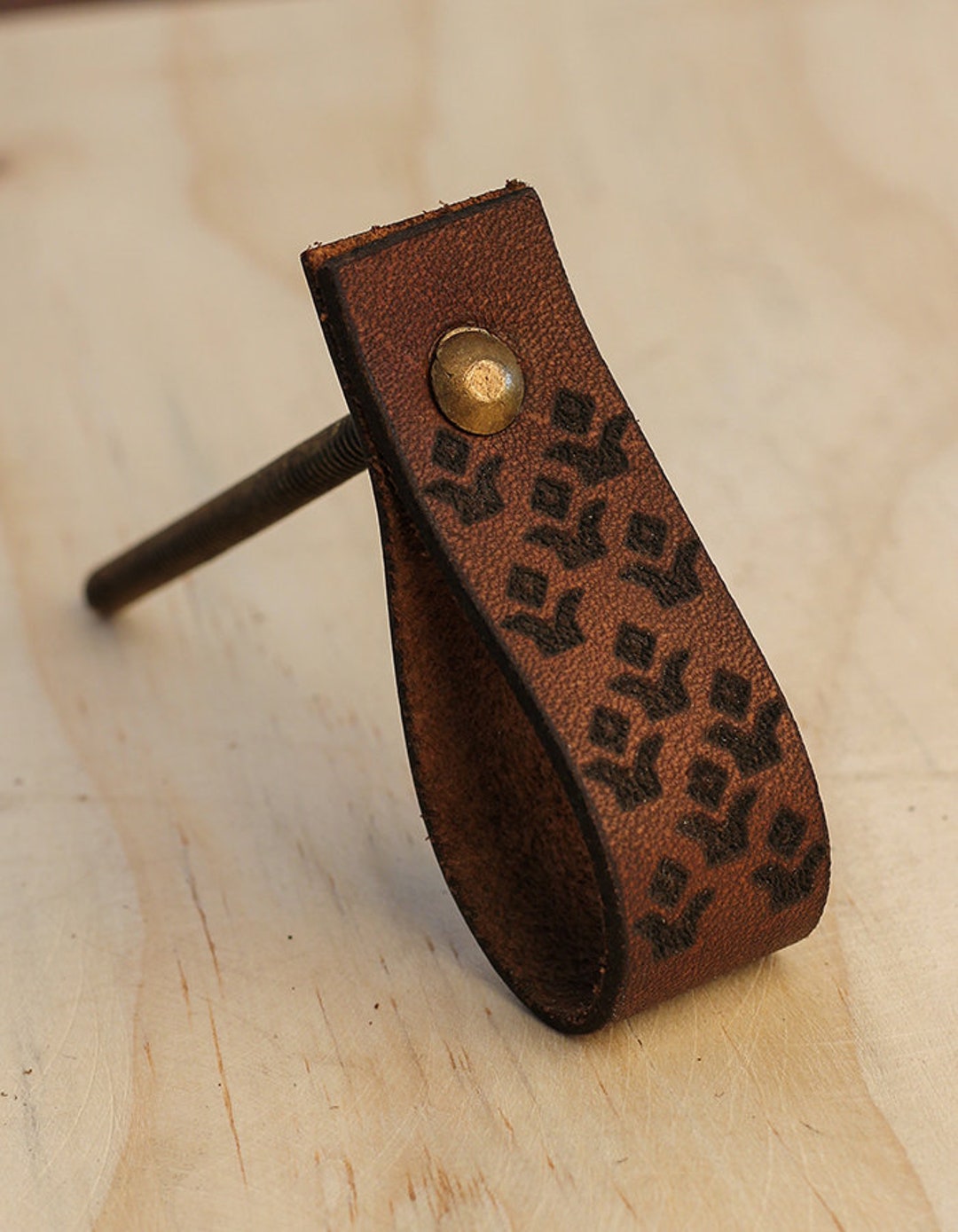 Leather Cabinet Door Handles and Drawer Knobs - Brown (sold in Sets) - Etsy