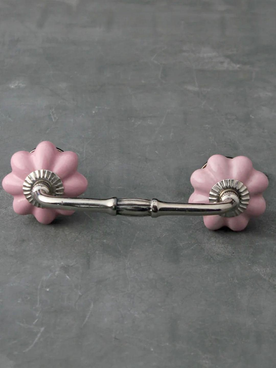 Pink Ceramic Floral Handle Pull: Cabinet & Wardrobe Hardware - Etsy