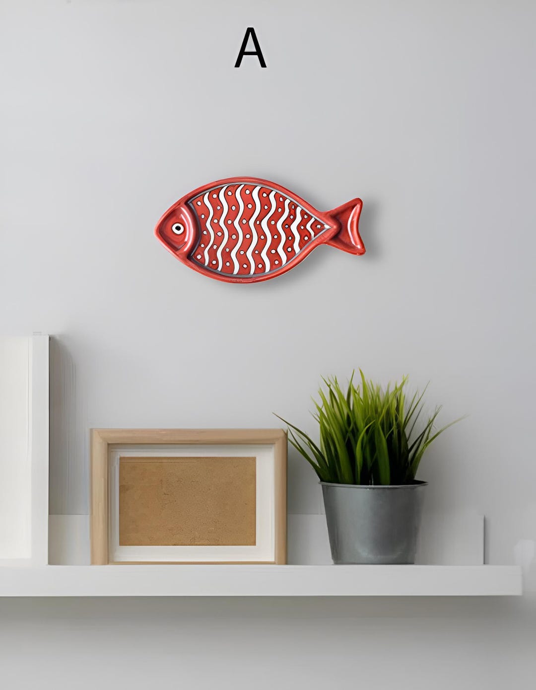 Blue Pottery Flying Fish Wall Plate: Handcrafted Ceramic Decor - Etsy