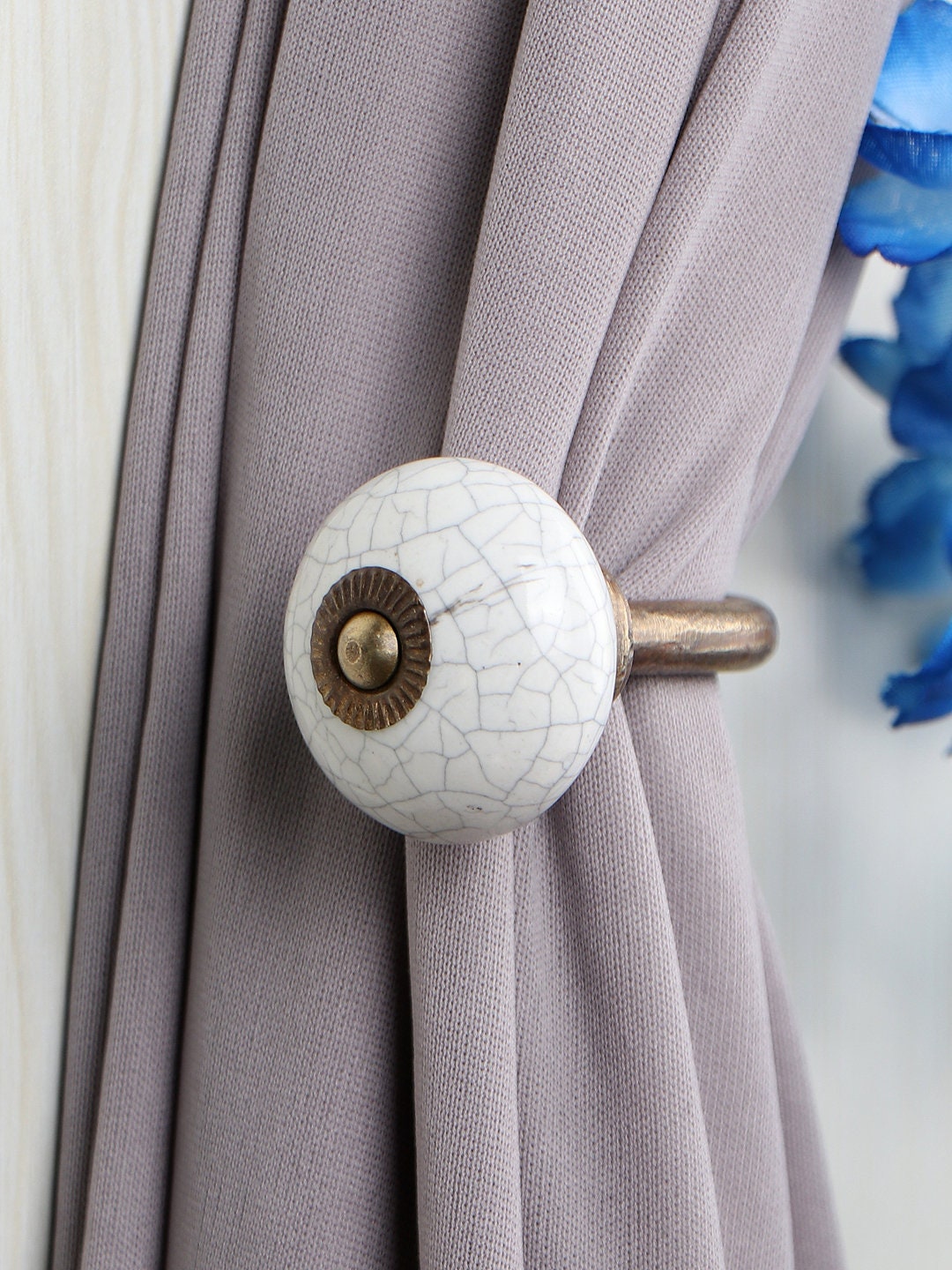 Hand Painted Ceramic Curtain Tie Back Hook: Antique Style (sold in Sets ...