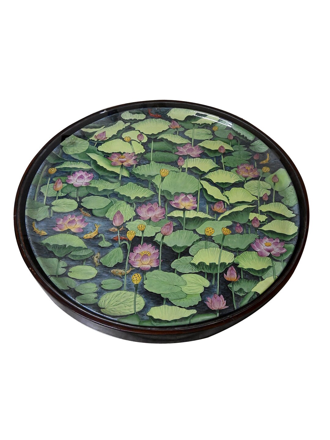 100% Handmade Big Ceramic Blue Pottery Lotus Design - Etsy