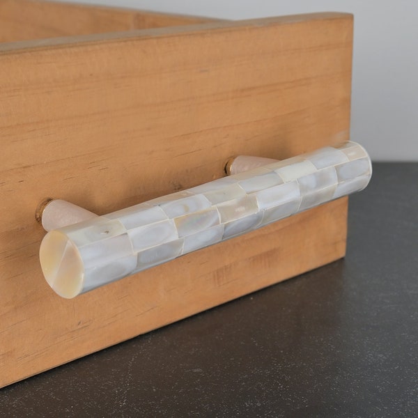 Mother of Pearl Half Circle Cabinet Door Knobs - Etsy