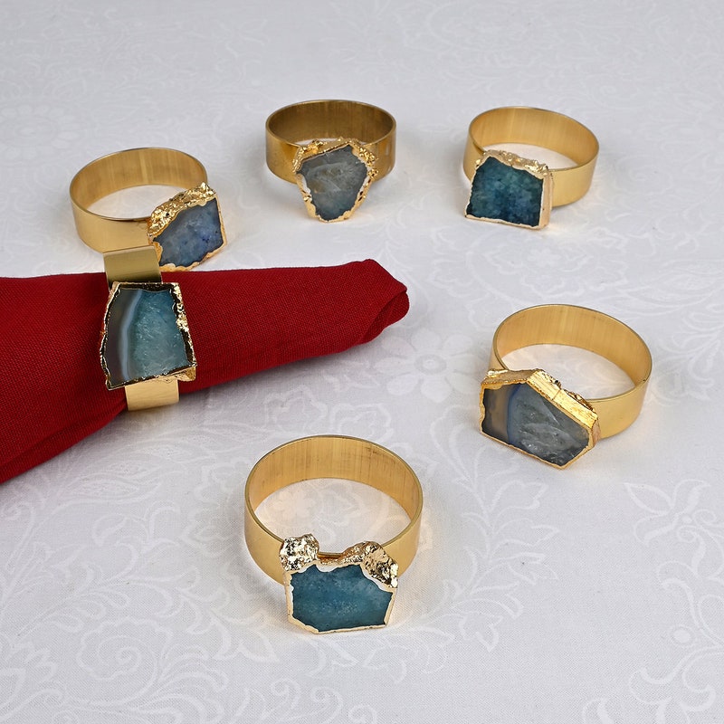 Agate Napkin Ring Holder - Etsy