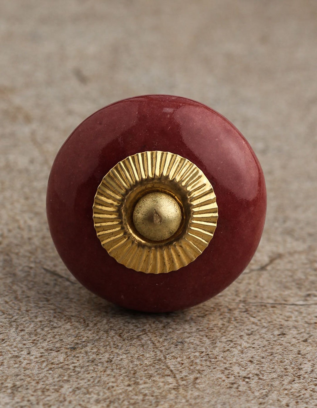 Maroon Cabinet Knob: Decorative Hardware for Kitchen & Furniture - Etsy